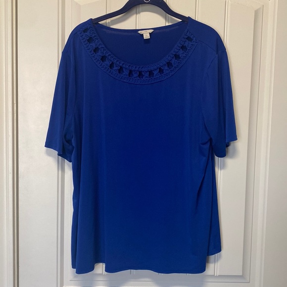 Cato | Tops | Cato Royal Blue Detailed Top | Poshmark